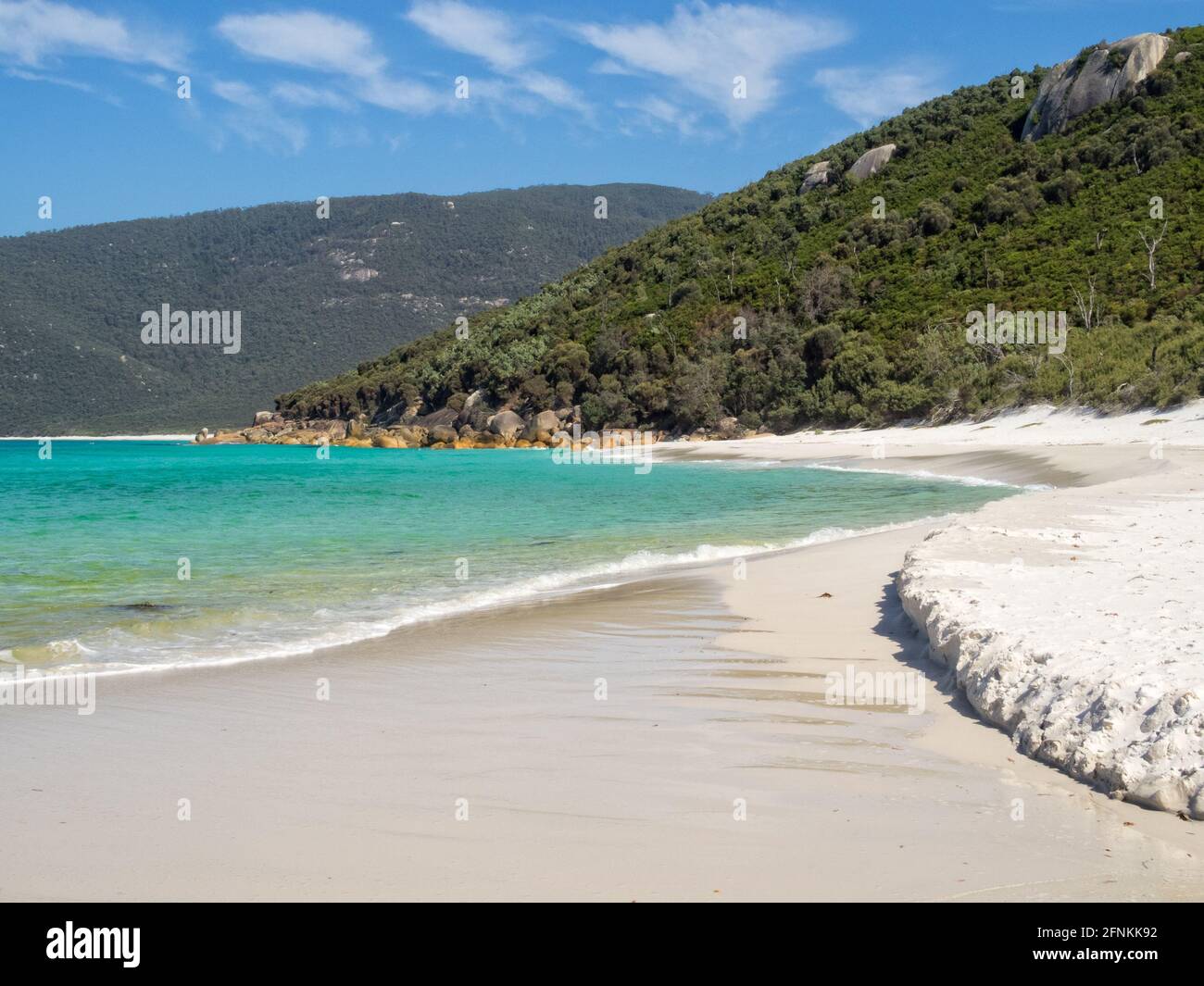 Sandy beach in Little Waterloo Bay - Wilsons Promontory, Victoria ...