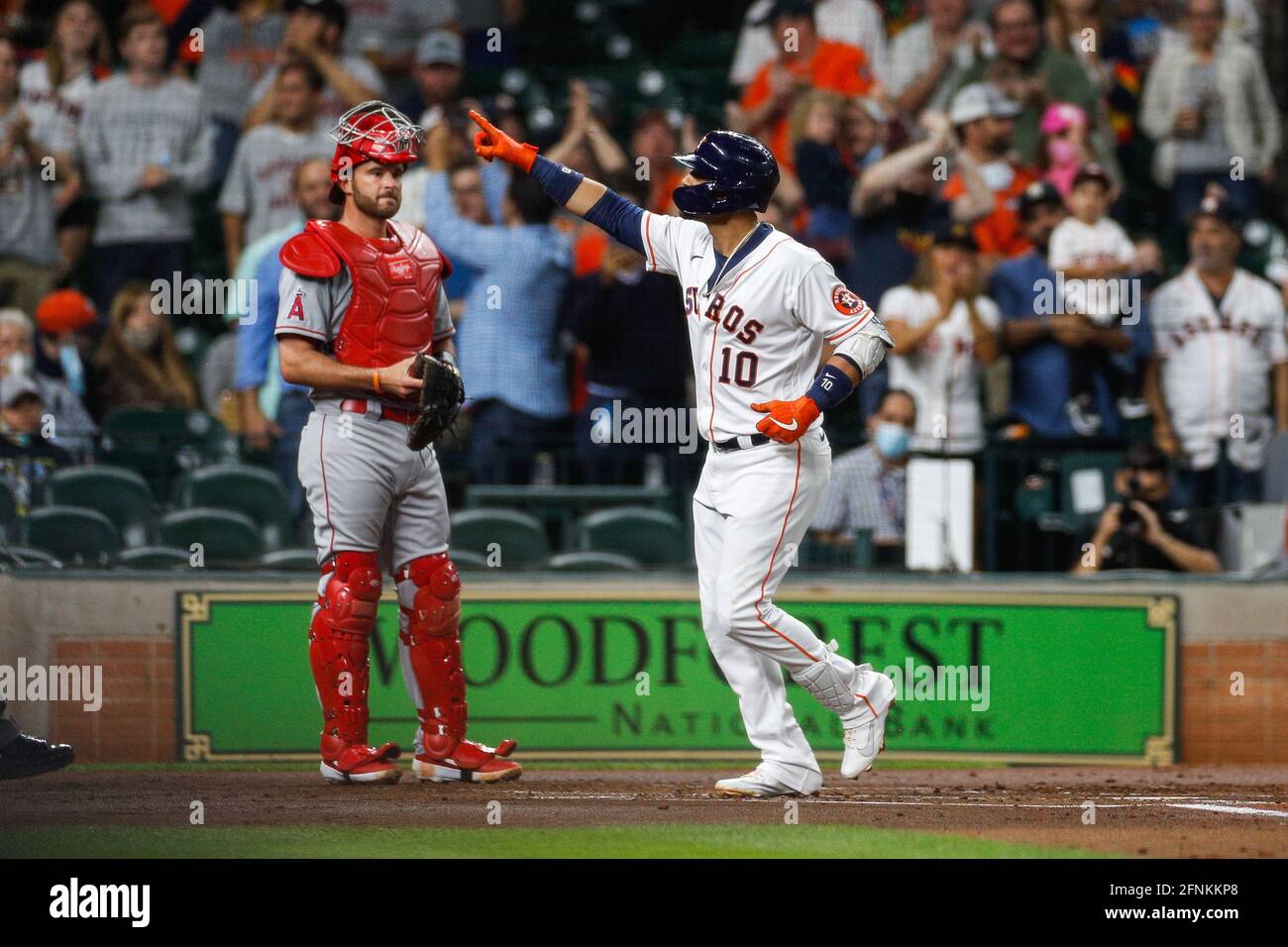 Houston Astros first baseman Yuli Gurriel hits a home run during an MLB ...