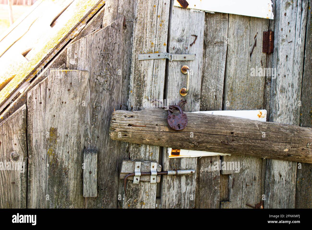 Old hut. A collapsed house with an old fence. Abandoned house Stock ...
