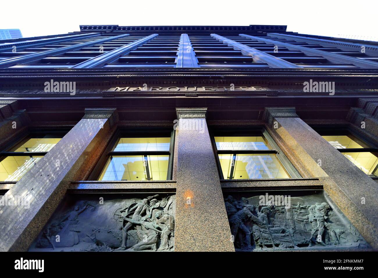 Chicago, Illinois, USA. The Marquette Building, completed in 1895, is a ...