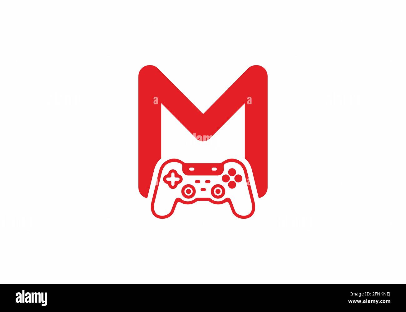 M initial letter with joystick shape design Stock Vector Image & Art ...