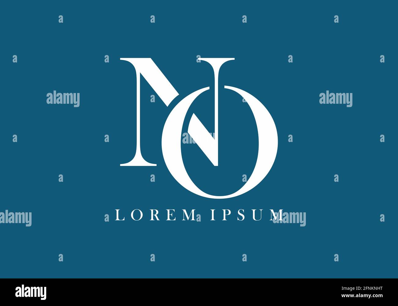 White blue of NO initial letter design Stock Vector Image & Art - Alamy