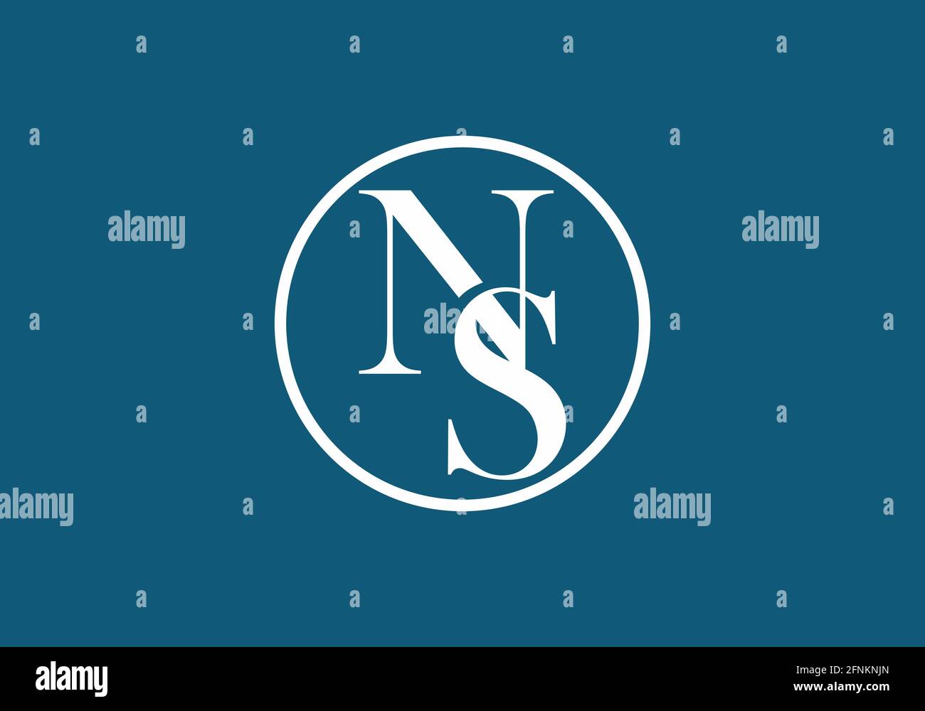 White blue of NS initial letter design Stock Vector Image & Art - Alamy