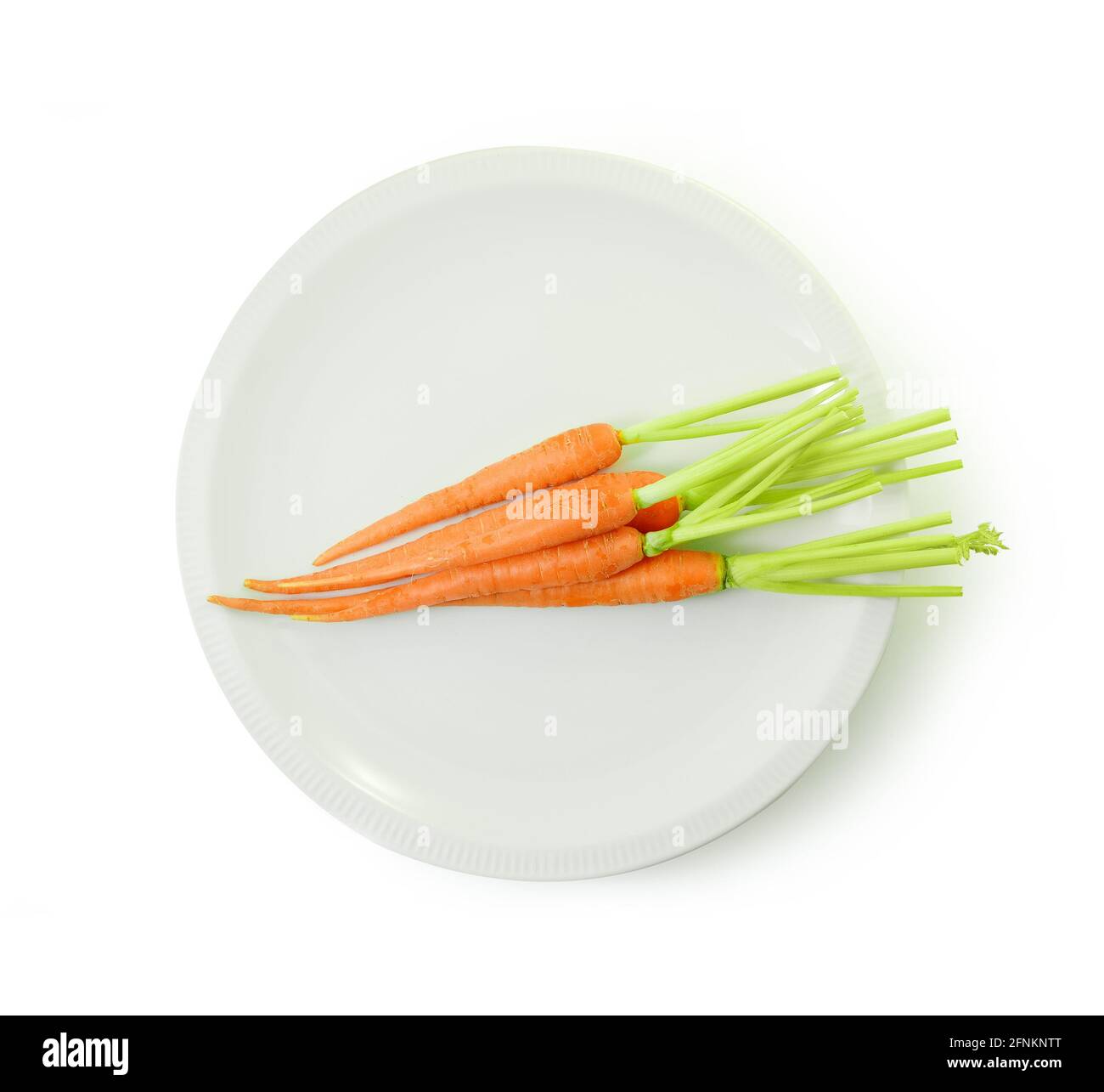 fresh vegetables in plate isolated on white background Stock Photo - Alamy
