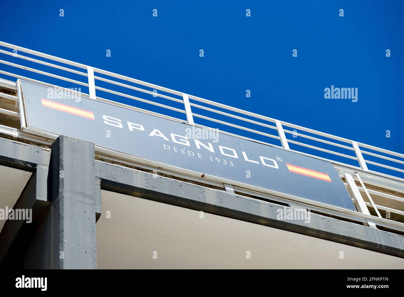 Valencia, Spain. 16th May, 2021. Spagnolo logo seen at Circuit Ricardo ...