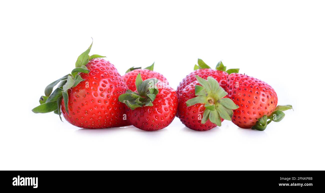 Strawberry isolated on white background Stock Photo - Alamy