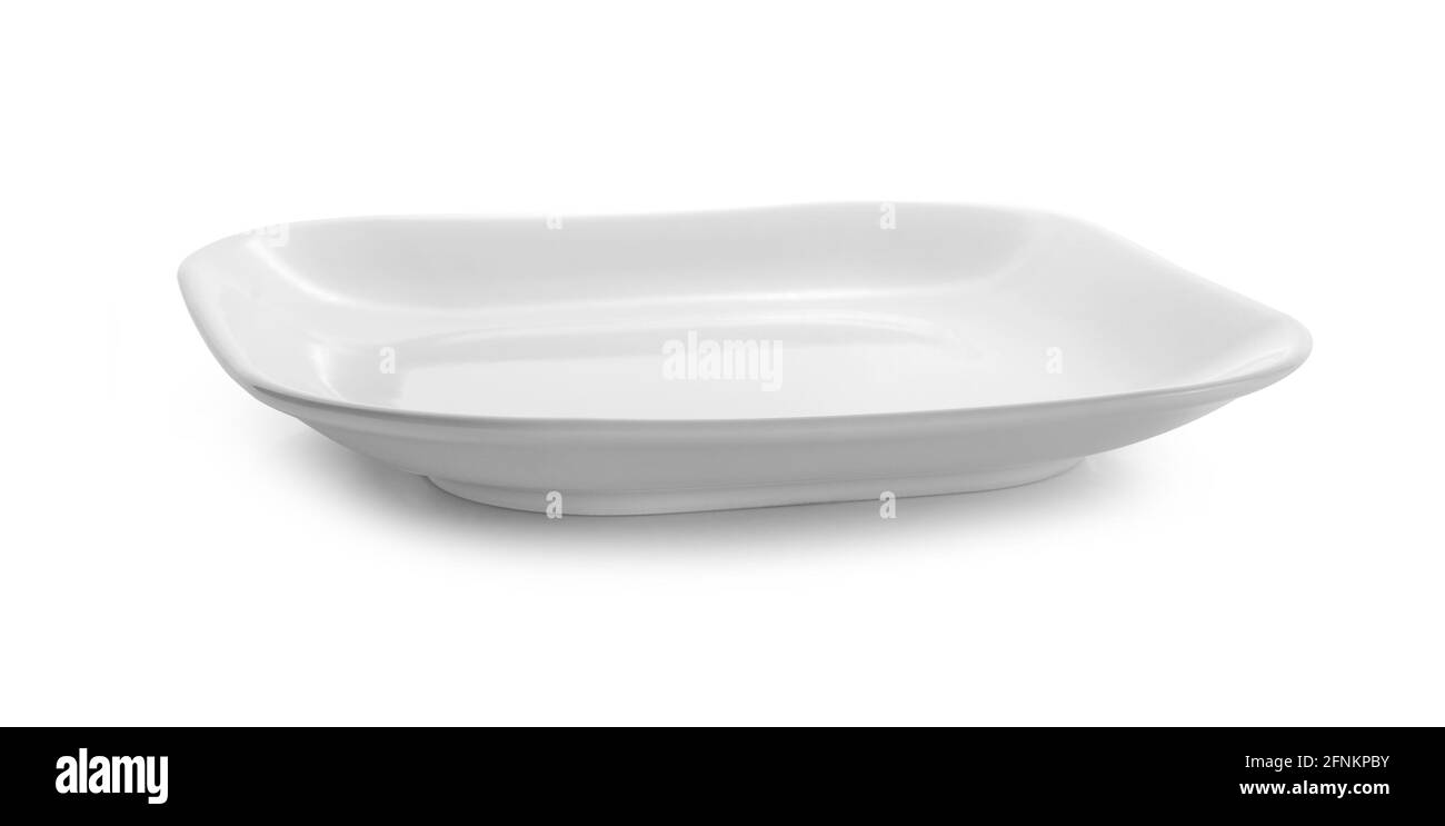 white plate isolated on white background Stock Photo - Alamy