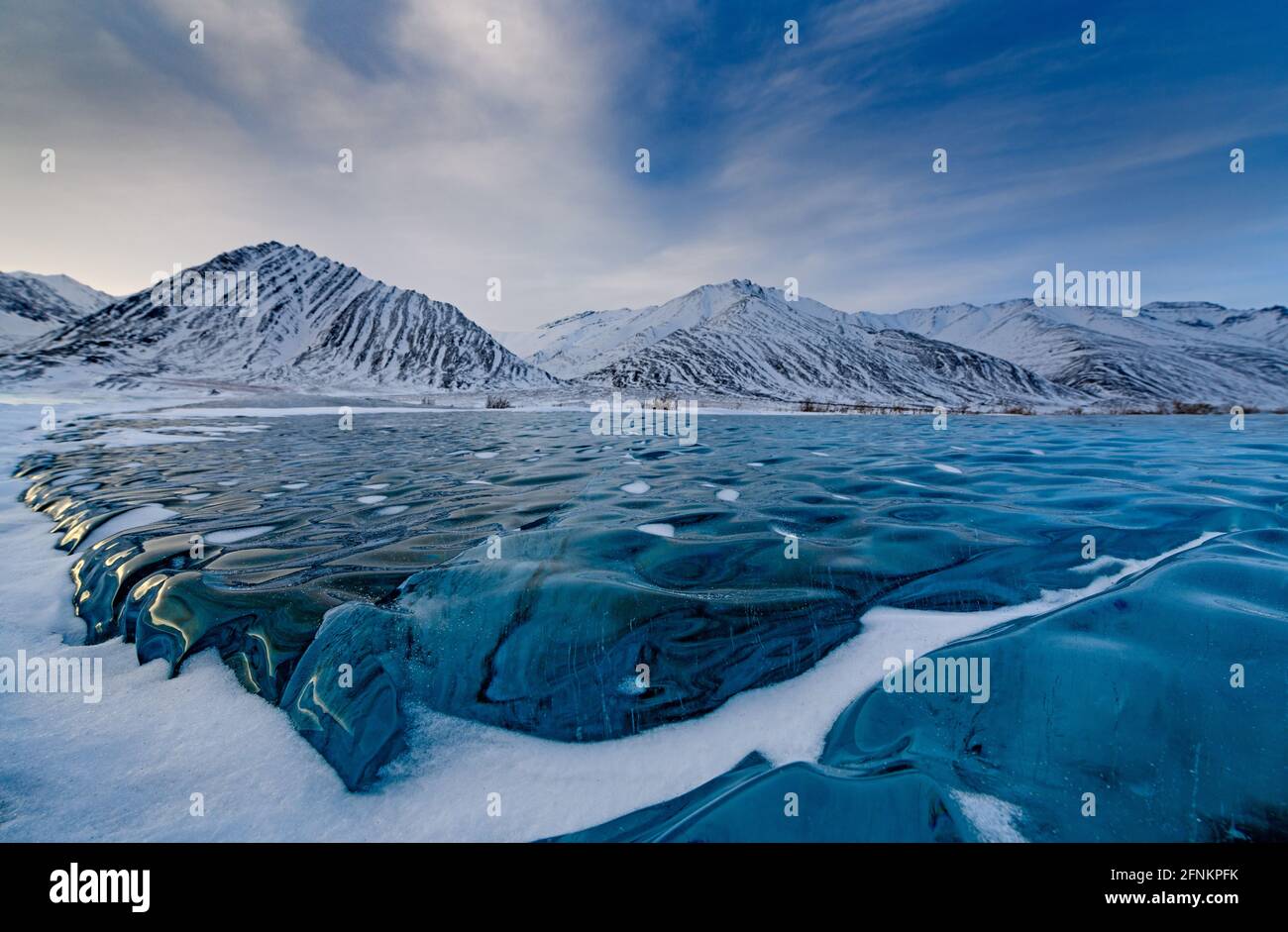 Frozen Atigun River, Brooks Range, Alaska Stock Photo - Alamy