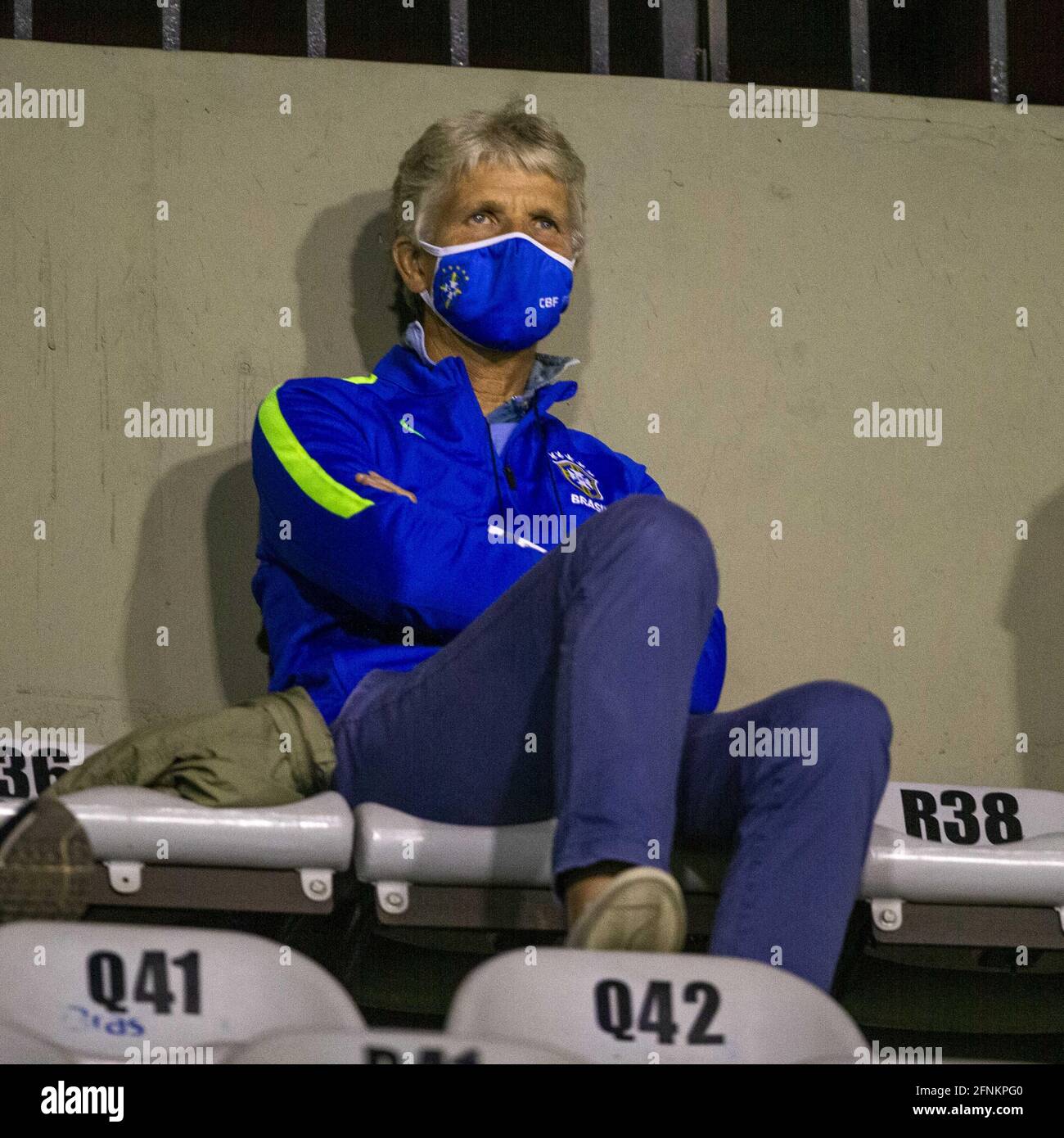 Brazilian Womens team head coach, Pia Sundhage, during the Campeonato ...