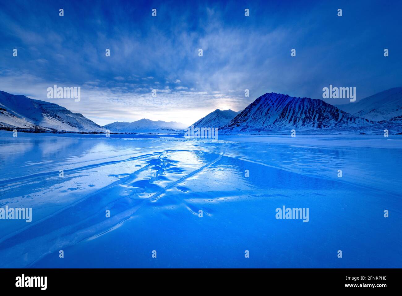 Frozen Atigun River, Brooks Range, Alaska Stock Photo - Alamy