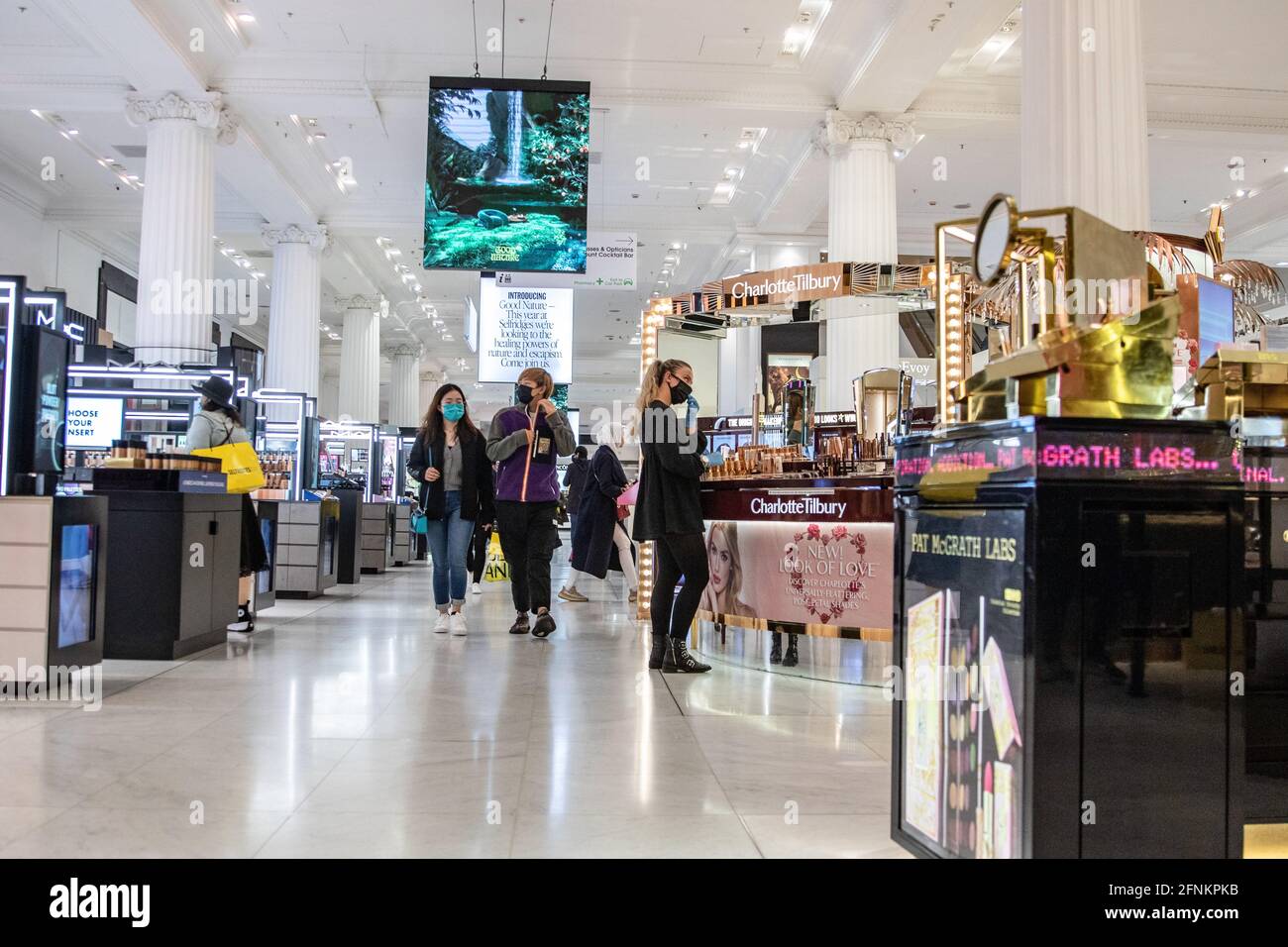 London, UK. 18th May, 2021. A general scene inside Selfridges shopping ...