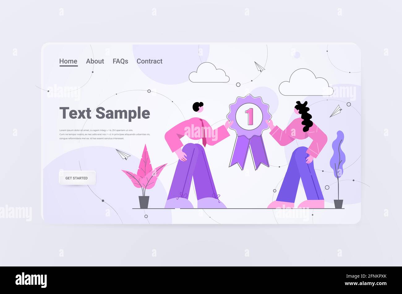 successful businesspeople team holding first place medal corporate ...