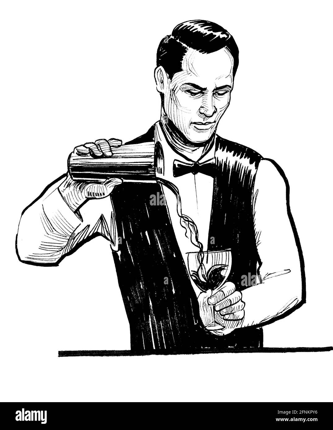 Ink drawing cocktail hi-res stock photography and images - Alamy