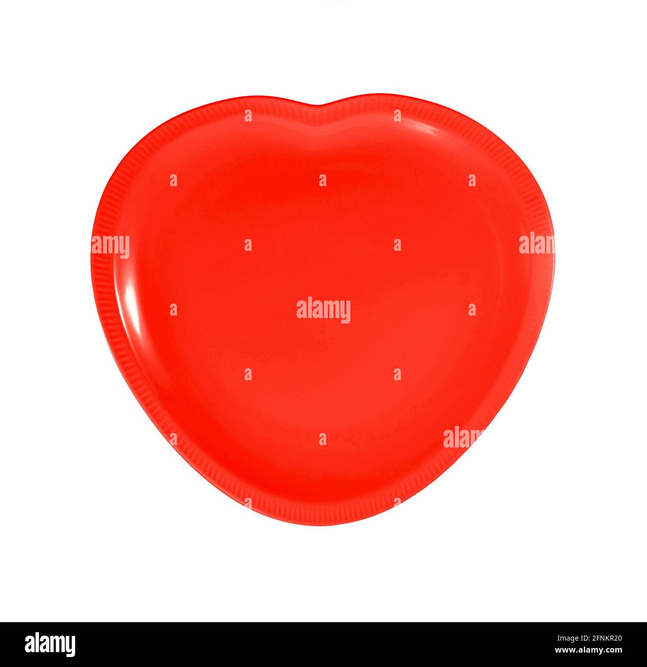 red plate isolated on white background Stock Photo - Alamy