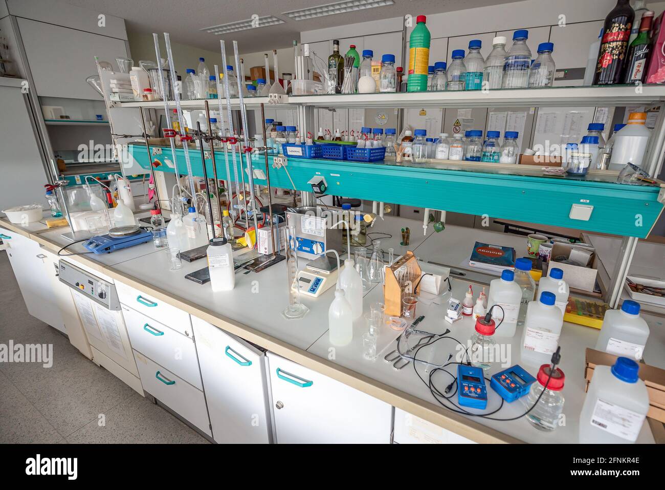 15.02.2021 Koblenz Germany chemistry laboratories in science classroom ...