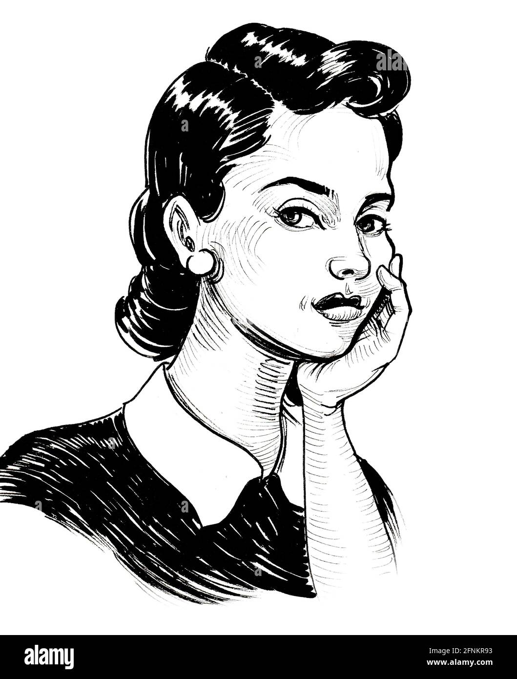 Pretty black girl cartoon Cut Out Stock Images & Pictures - Alamy