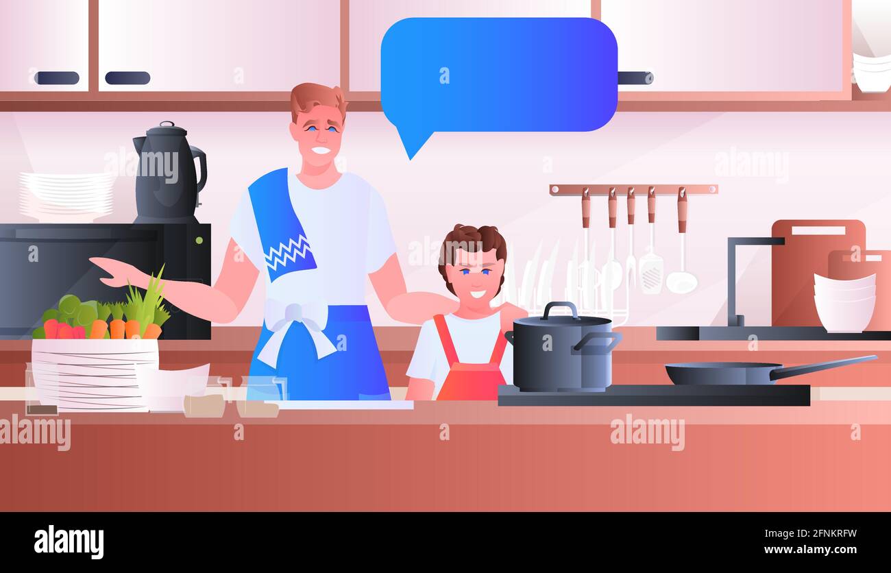 Kids cooking playing Stock Vector Images - Alamy