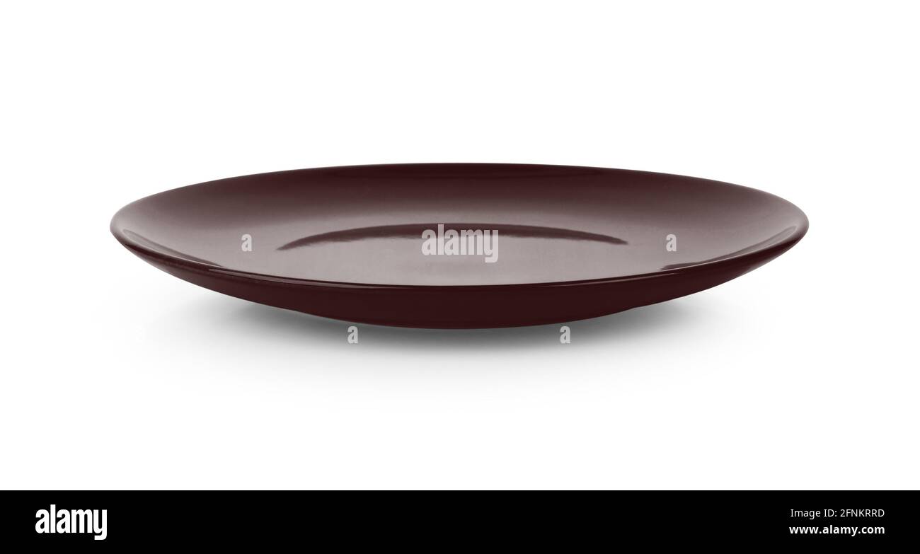 empty plate isolated on white background Stock Photo - Alamy