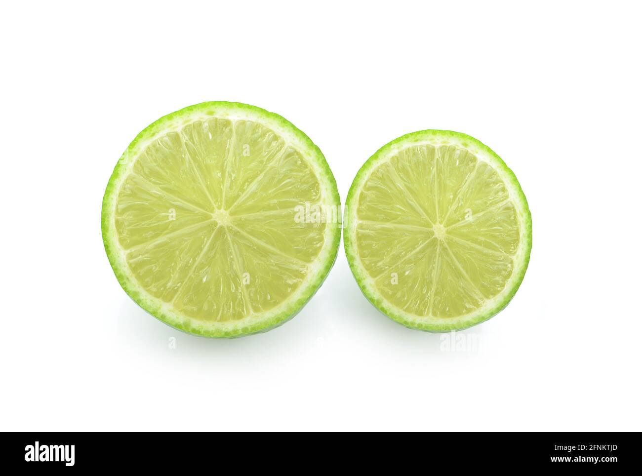 Half of lime citrus fruit (lime cut) isolated on white background Stock ...