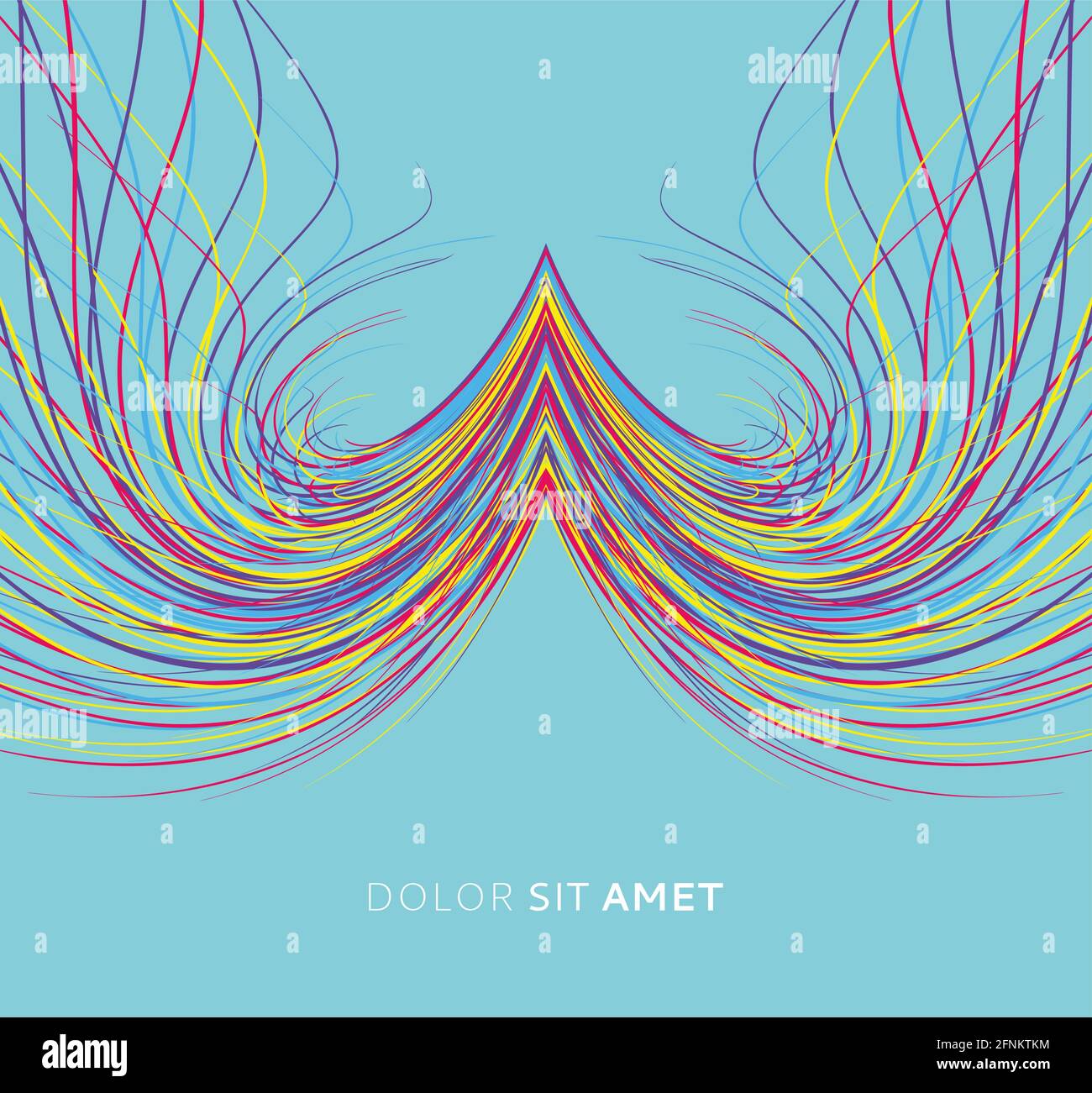 Curved Lines With Perspective Effect Optical Fiber 3d Abstract