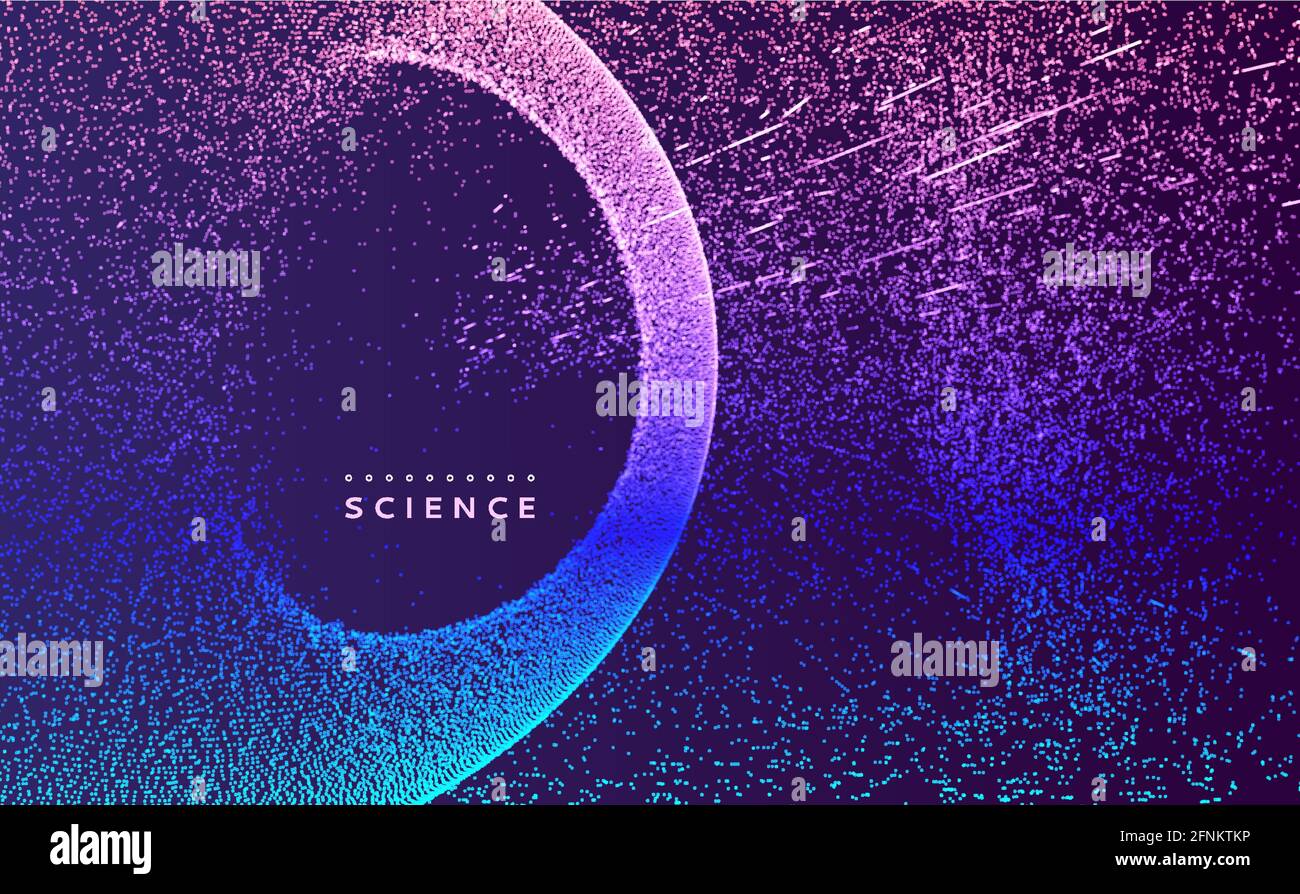 Space vortex. Black hole made from flying particles. Abstract background. 3d vector illustration ...