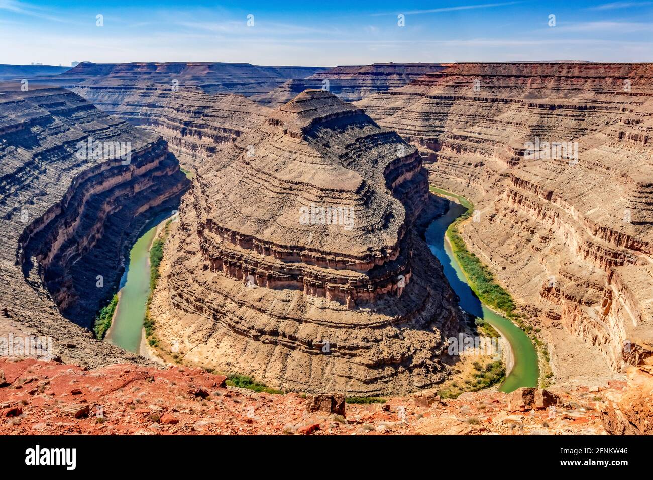 Great Goosenecks Three Entrenched Meanders San Juan River Meaders Rock ...