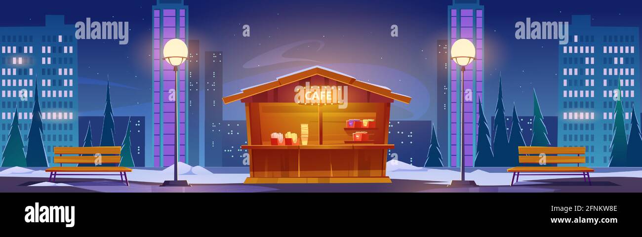 Park bench cafe Stock Vector Images - Alamy