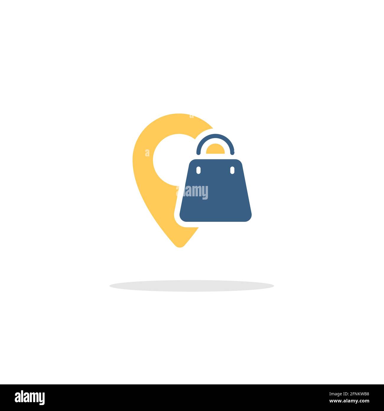 Shopping bag location icon hi-res stock photography and images - Alamy