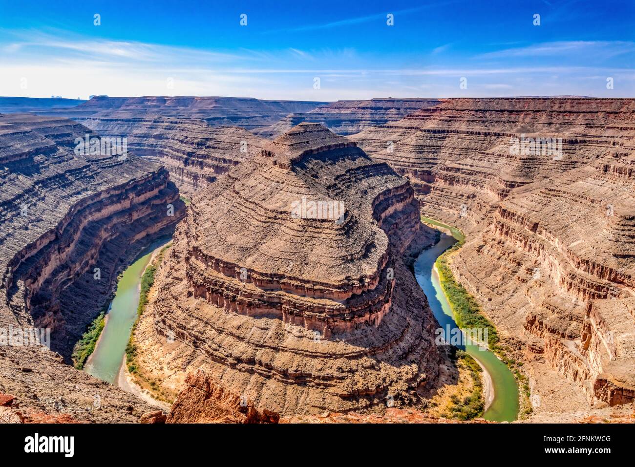 Great Goosenecks Three Entrenched Meanders San Juan River Meaders Rock ...
