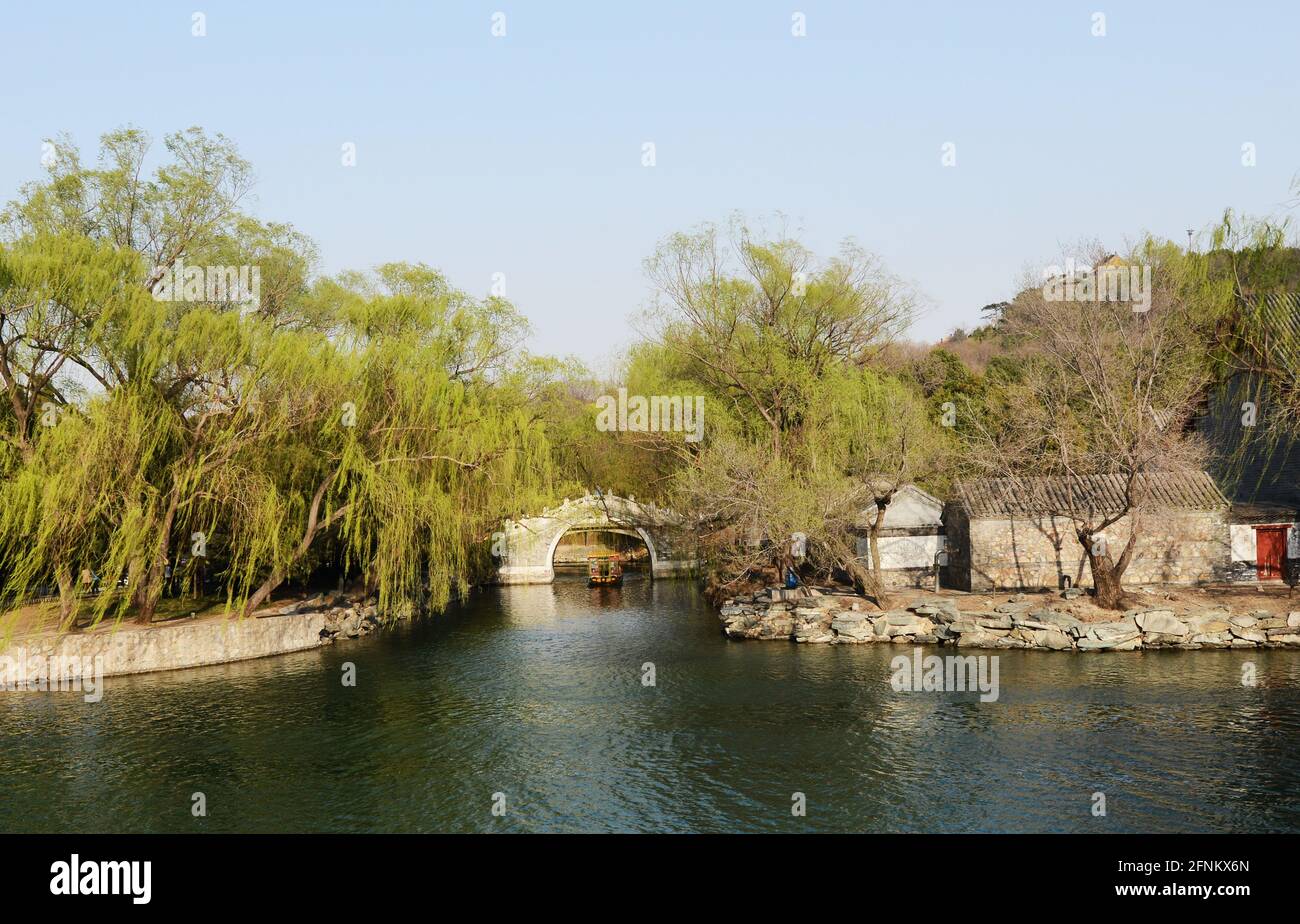Beautiful bridges in Beijing's summer palace Stock Photo - Alamy