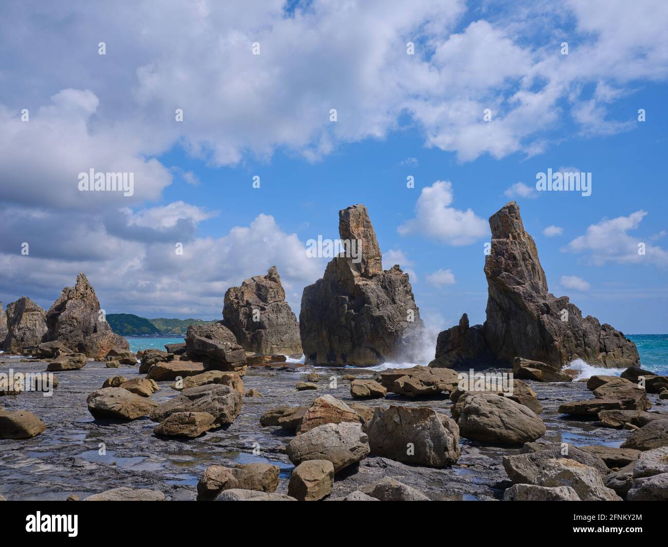Hashigui-iwa Rock, Wakayama Prefecture, Japan Stock Photo - Alamy