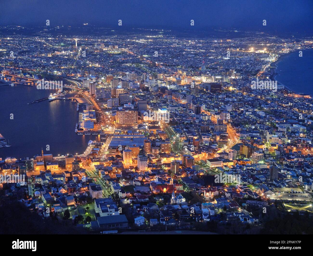 Night View of Hakodate City, Hokkaido, Japan Stock Photo - Alamy