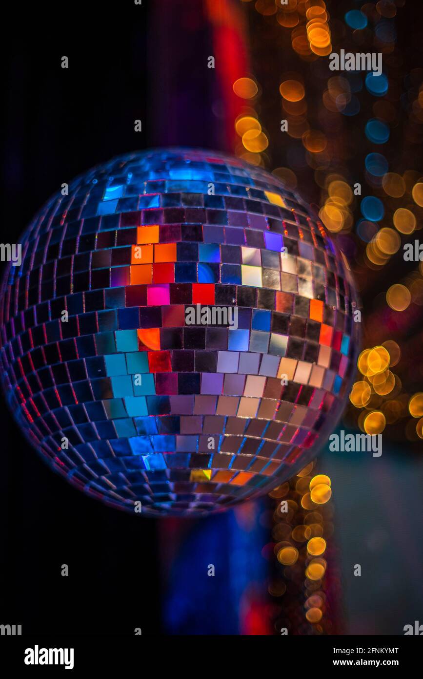 disco ball in a nightclub. A party Stock Photo - Alamy