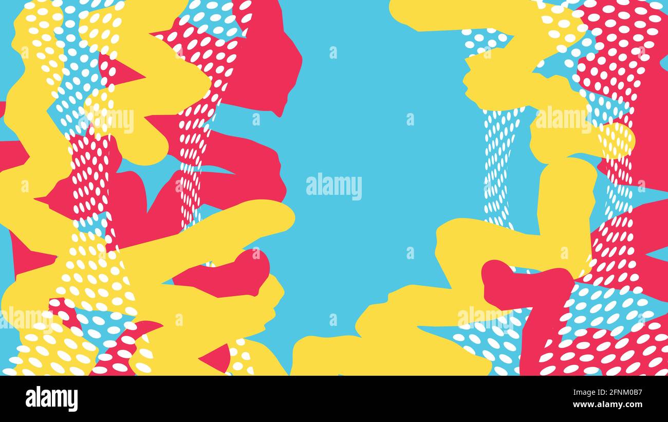 cartoon style abstract background with bright color for banner or ...