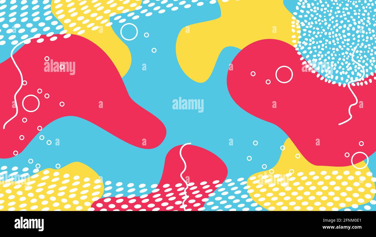 cartoon style abstract background with bright color for banner or ...