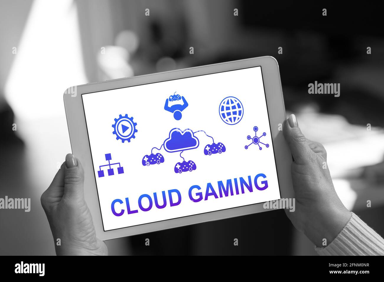 Cloud gaming on tablet hi-res stock photography and images - Alamy