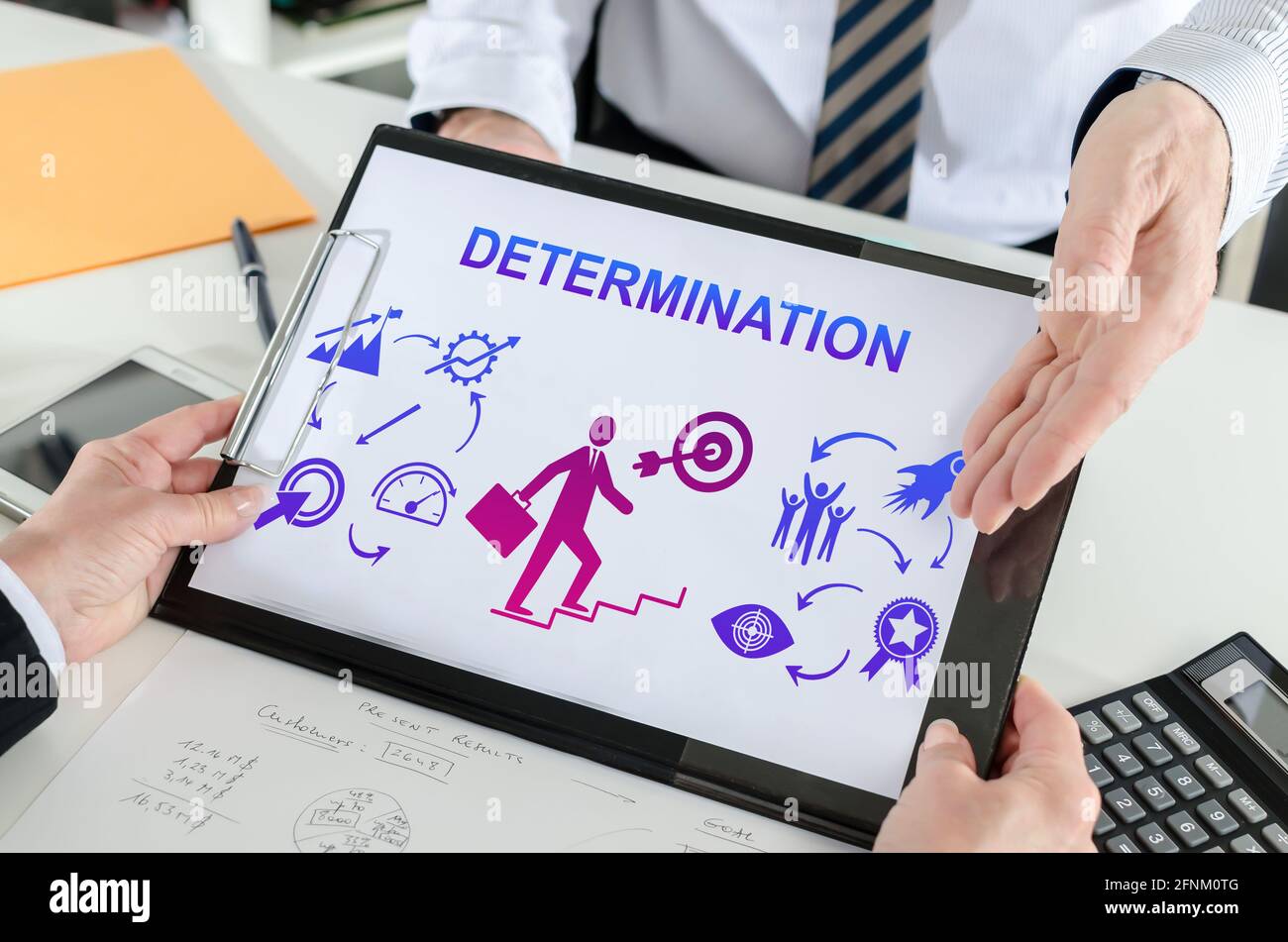 Determination concept shown by a businessman Stock Photo - Alamy