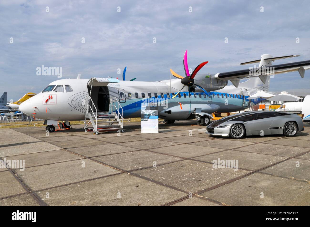 ATR-72-600 F-WWEY displayed at Farnborough 2010. With Giugiaro Quaranta ...