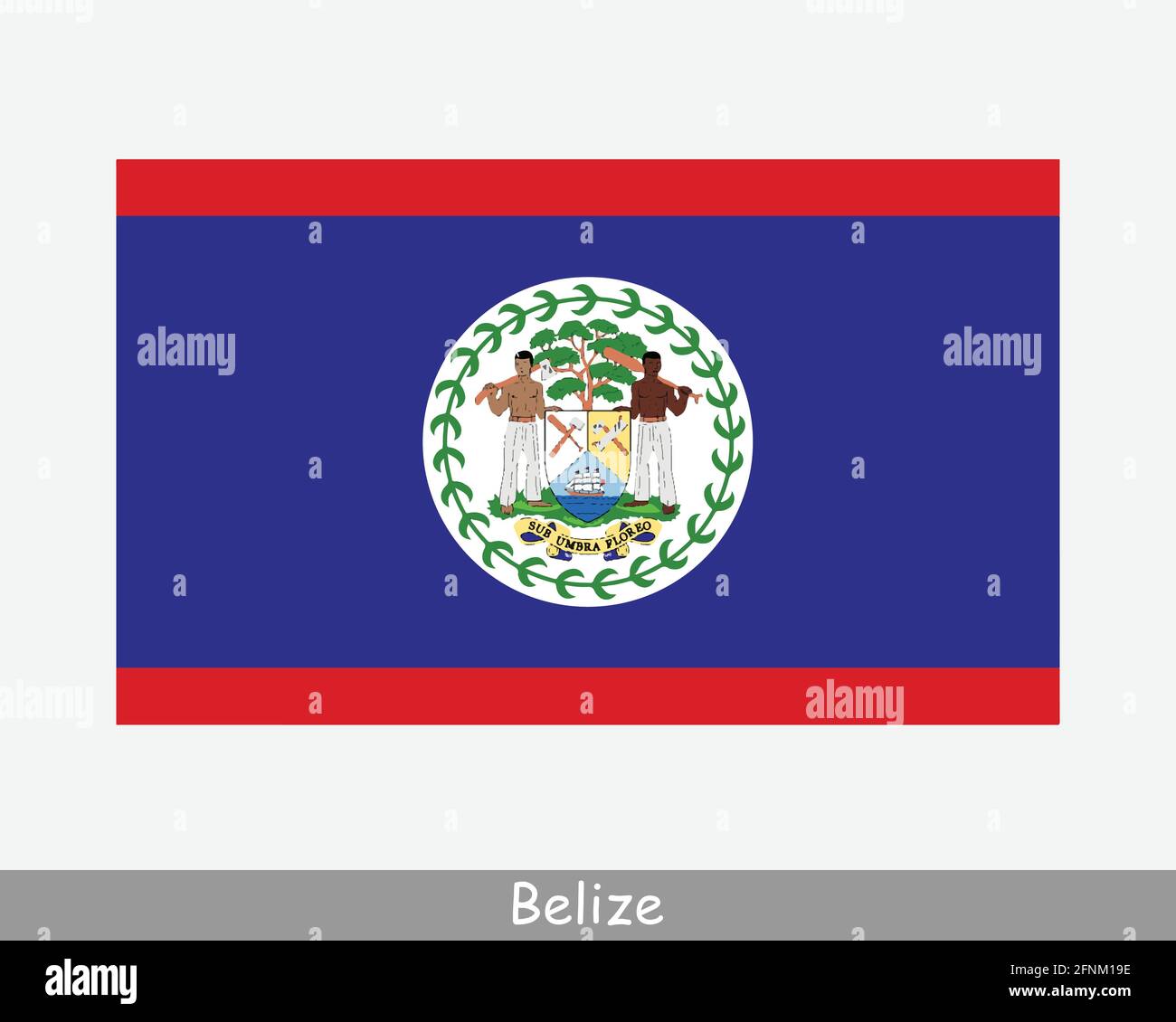 National Flag of Belize. Belizean Country Flag Detailed Banner. EPS ...