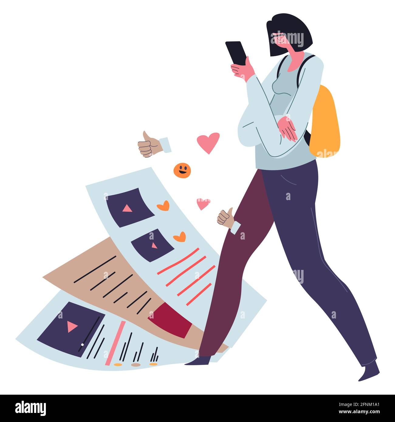 Social addicted Stock Vector Images - Alamy