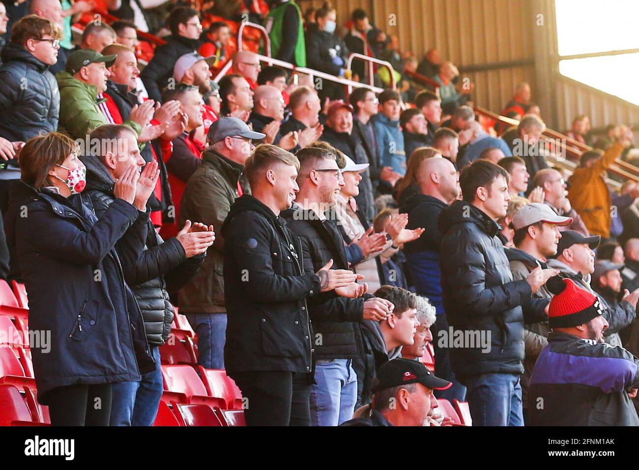 Barnsley fans inside Oakwell during the game Stock Photo - Alamy