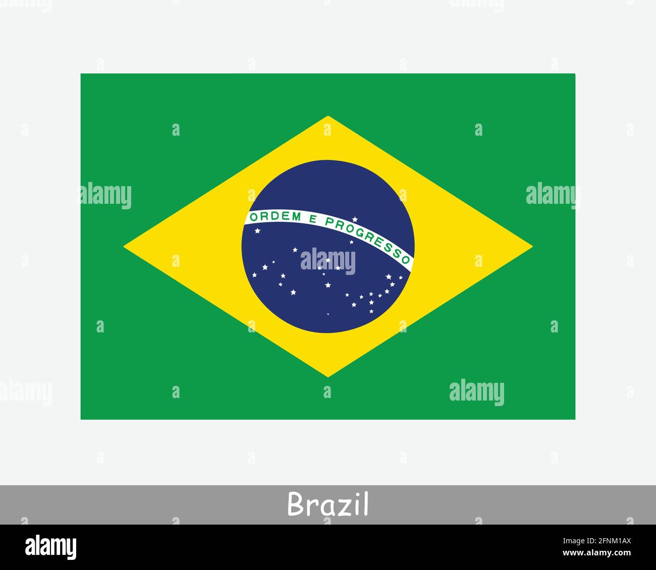 National Flag of Brazil. Brazilian Country Flag. Federative Republic of ...