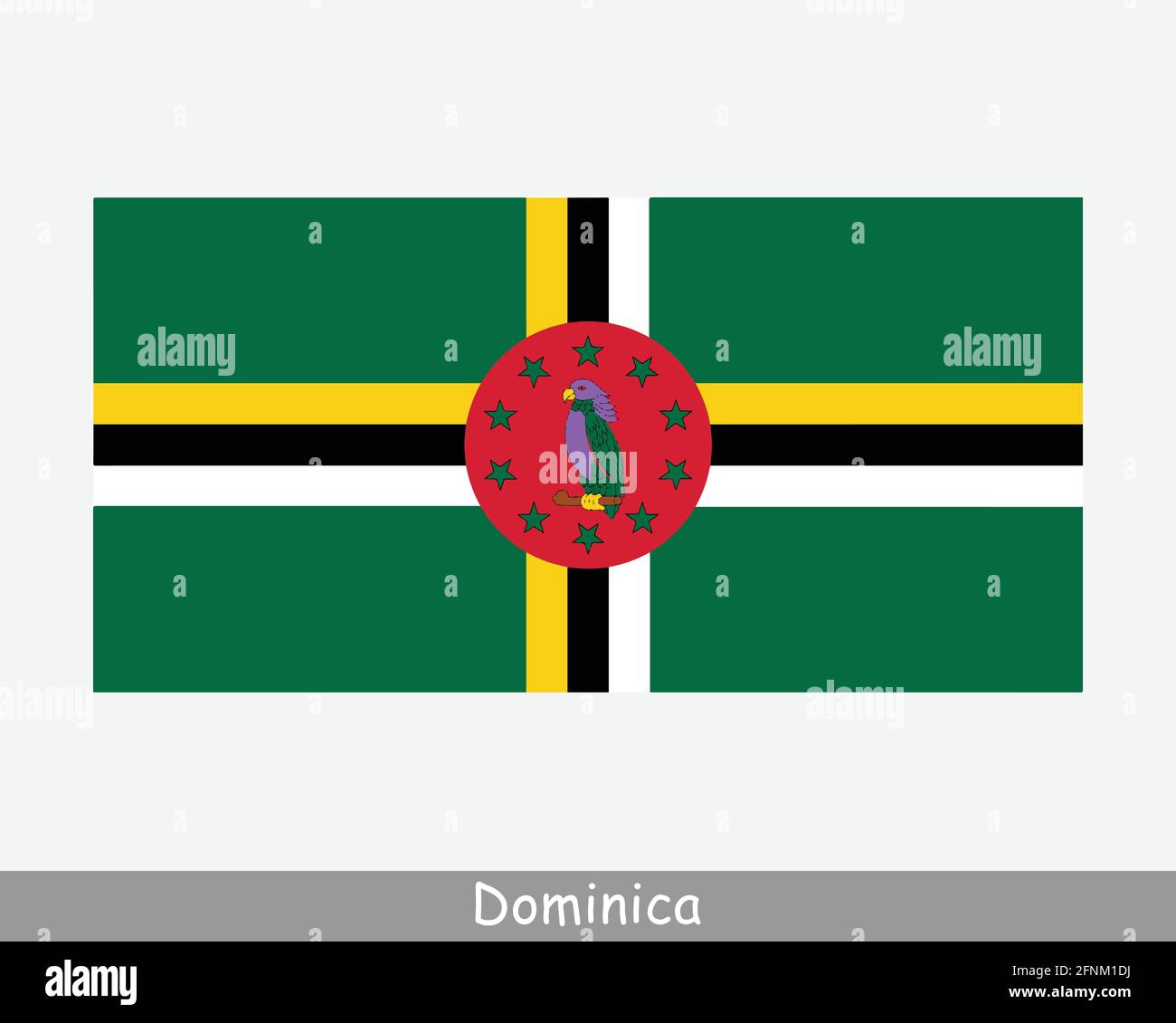 National Flag of Dominica. Dominican Country Flag. Commonwealth of ...