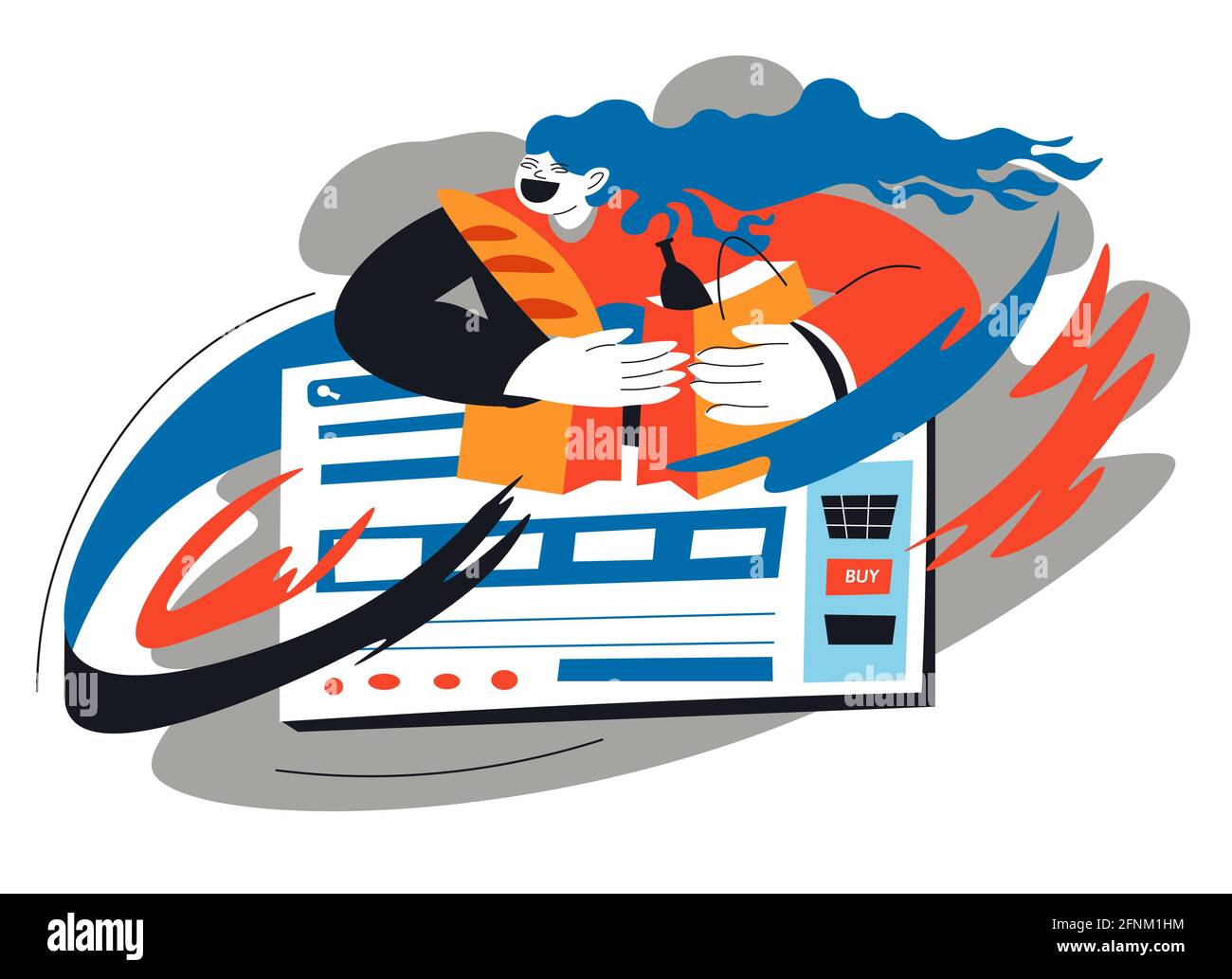 Purchasing online Stock Vector Images - Alamy