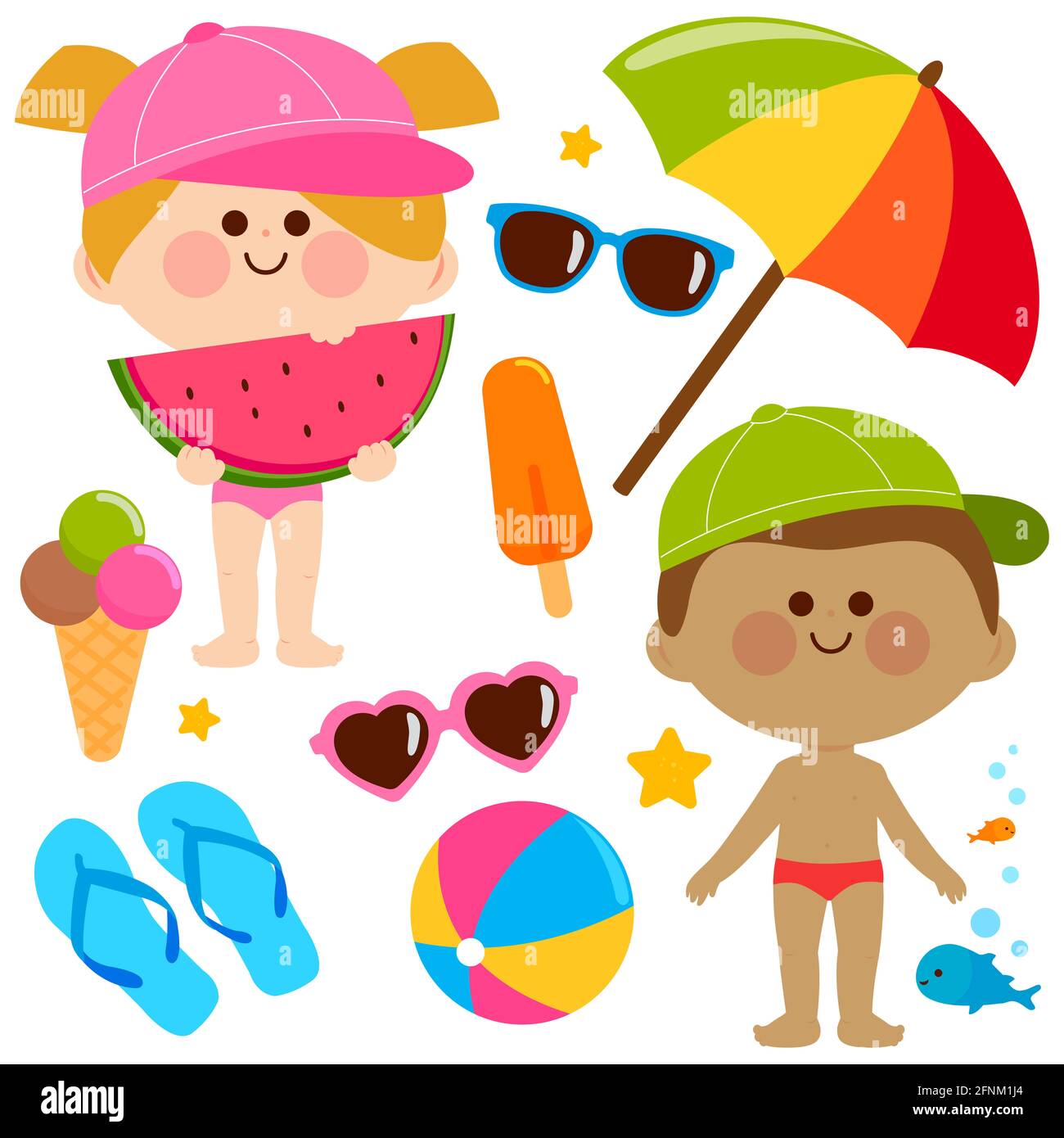Swimsuit Kids Clip Art