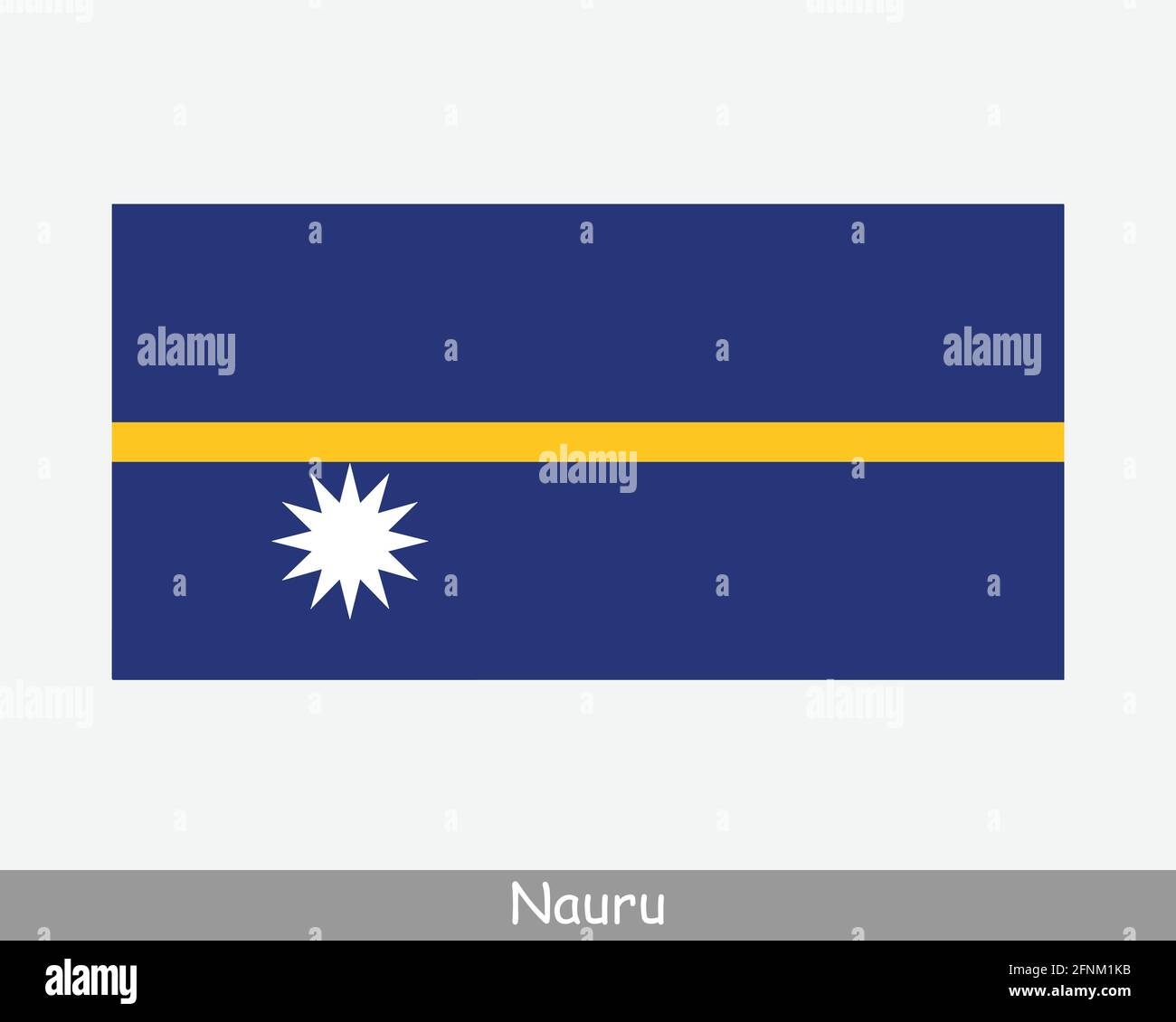 National Flag of Nauru. Nauruan Country Flag. Republic of Nauru ...