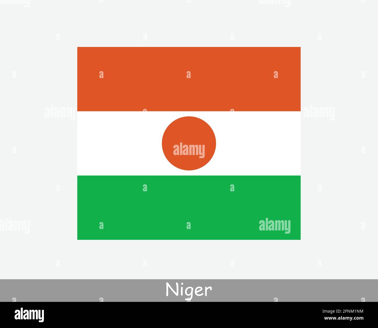 National Flag of Niger. Nigerien Country Flag. Republic of the Niger ...