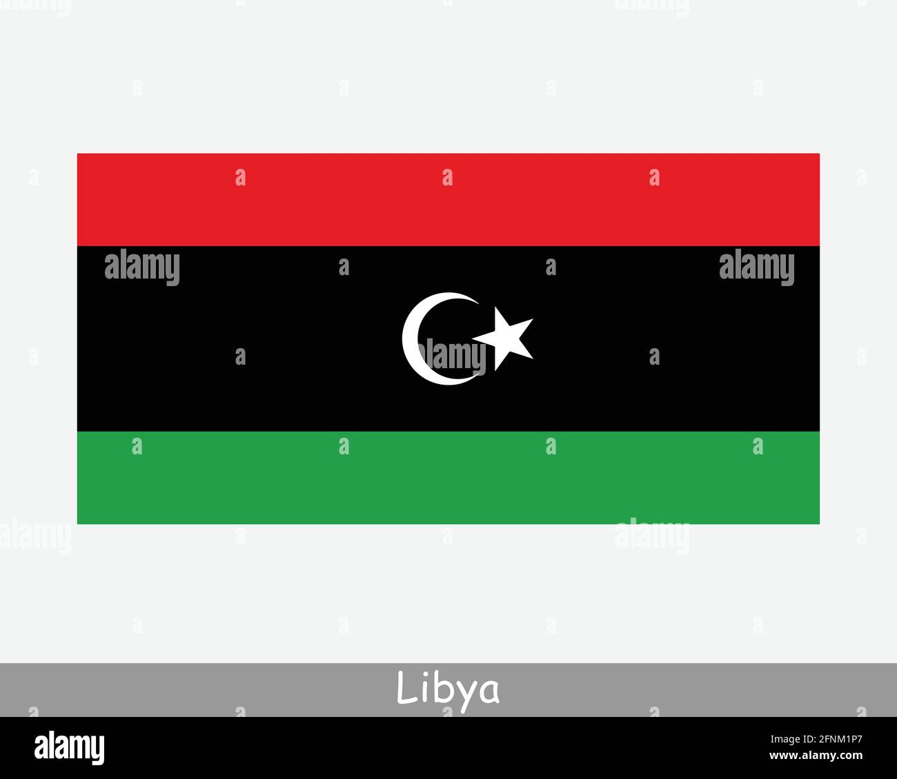 National Flag of Libya. Libyan Country Flag. State of Libya Detailed Banner. EPS Vector ...
