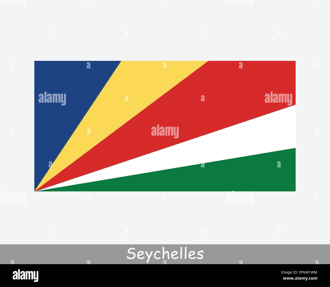 National Flag of Seychelles. Seychellois Country Flag. Republic of ...