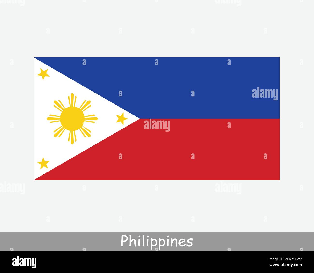 National Flag of Philippines. Filipino Country Flag. Republic of the ...